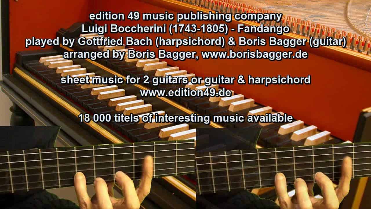 Boccherini Fandango for Guitar and Harpsichord - Classical Clips