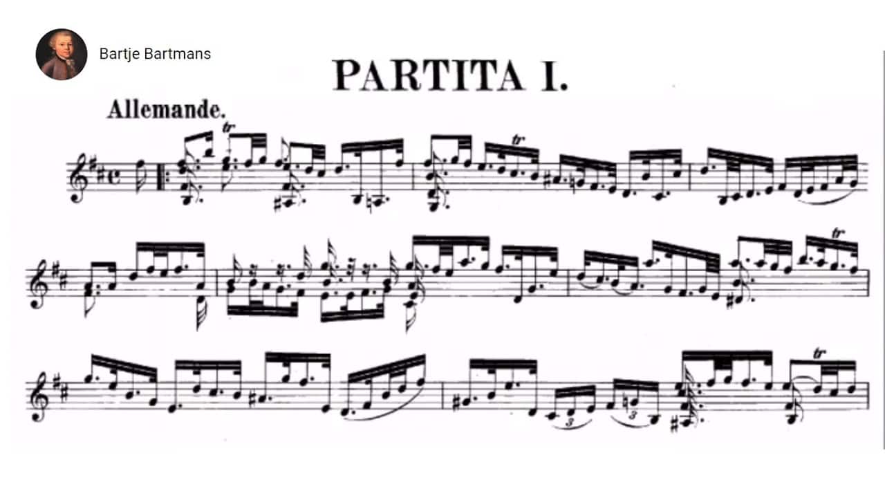 Bach - Violin Partita No. 1 in B Minor, BWV 1002 - Classical Clips